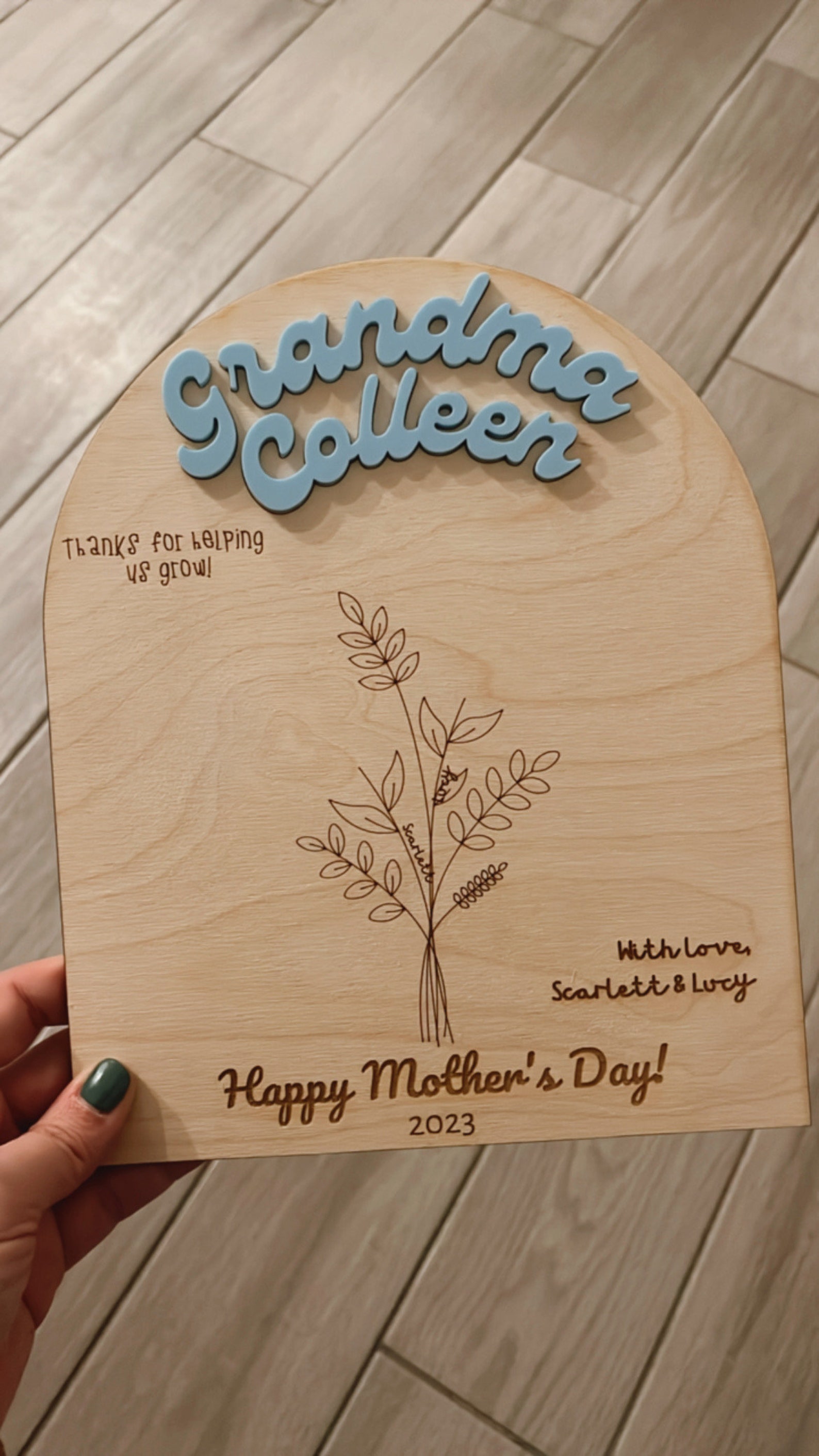 Personalized DIY Handprint Wood Sign for Mothers Day Unique - Etsy