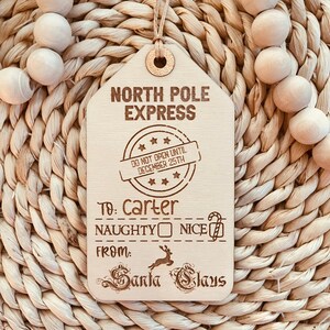 Christmas Gift Tag, Personalized Gift Tag, North Pole Gift Tag, North ...