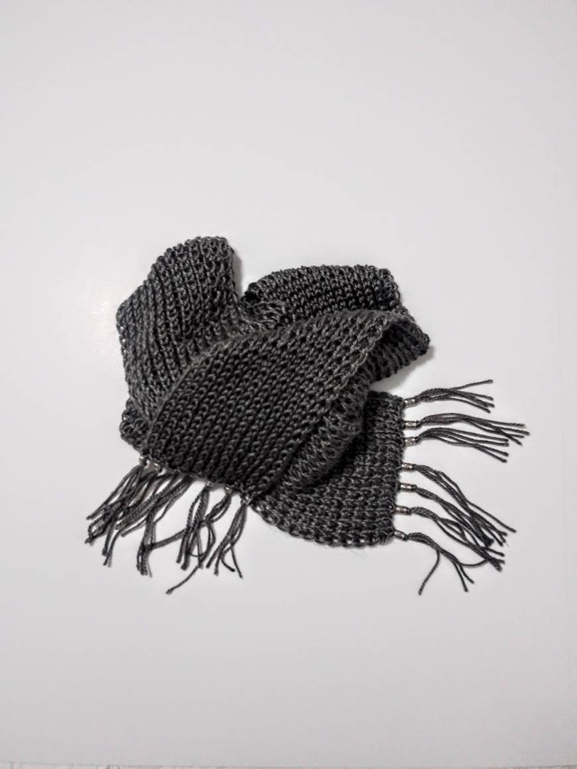 Snake Scarf Crowley Scarf Good Omens Knit Beaded Snake - Etsy