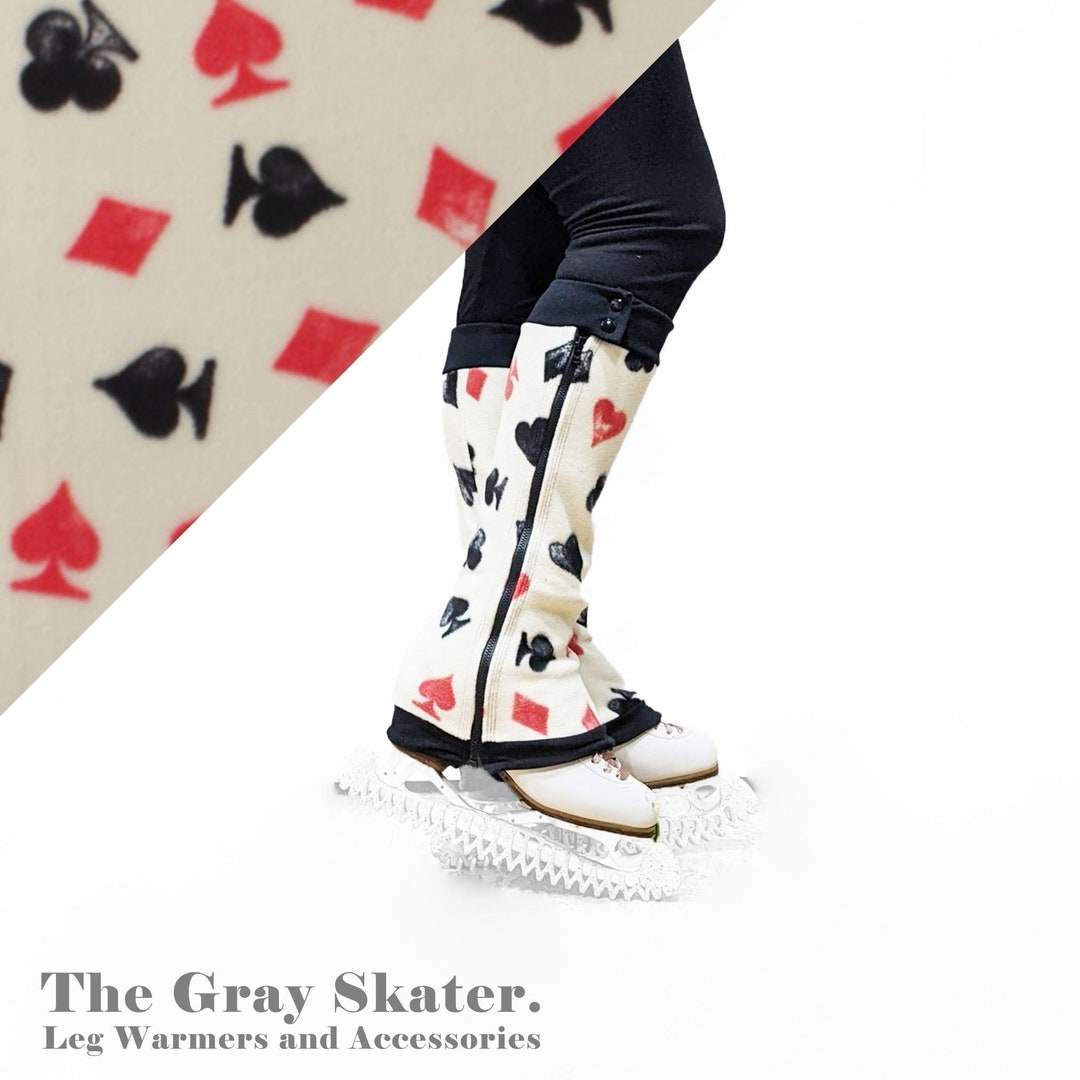 Card Suits Leg Warmers Skating Leg Warmers Adult Figure Skating Leg ...