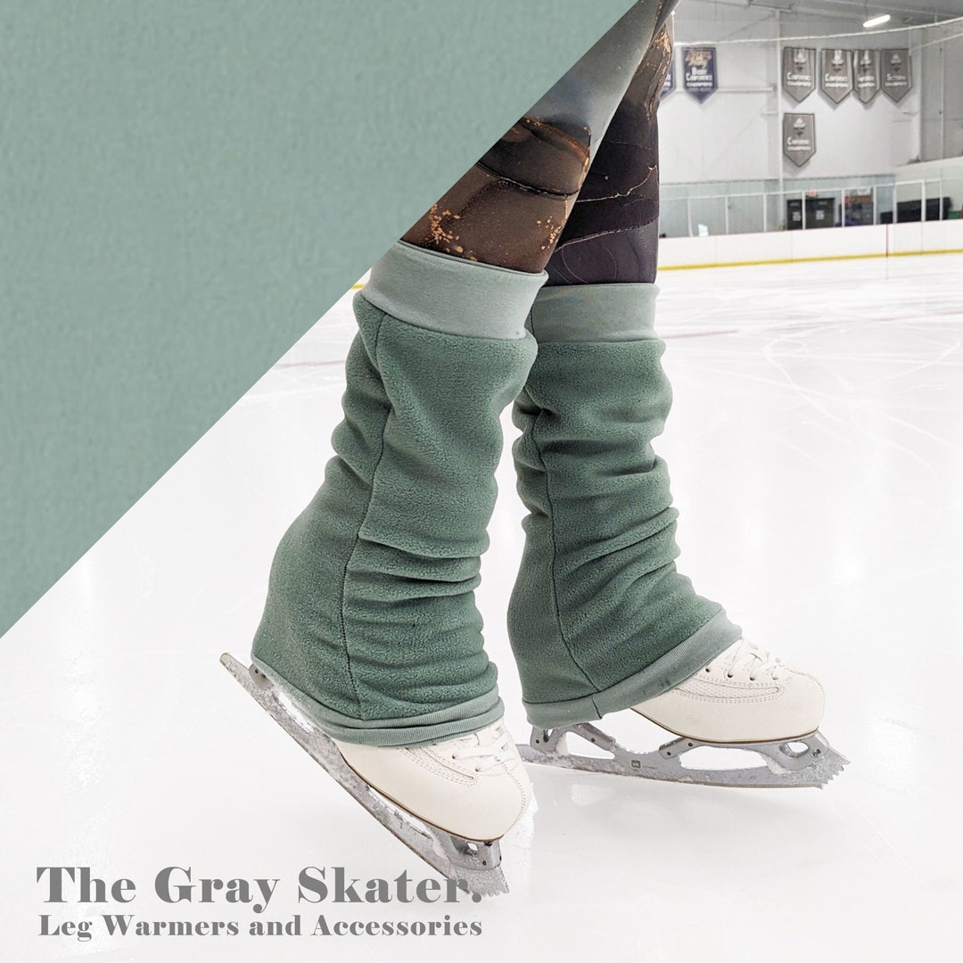 Sage Green Leg Warmers Figure Skating Leg Warmers Fleece Leg Warmers ...