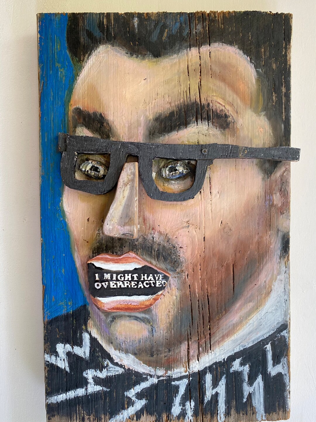 David Rose Art schitts Creek Mixed Media Art 3D Portrait - Etsy