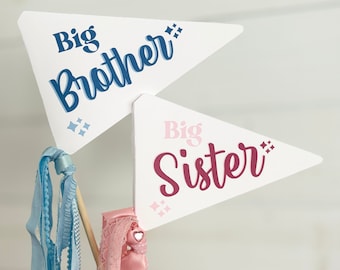 Big Brother/big Sister Pennant Flag | Sibling Pennant Flag | Big ...