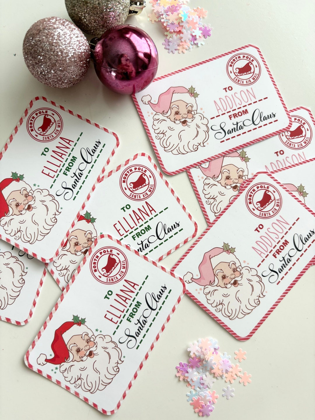 Santa Present Stickers From Santa Stickers Christmas Gift Stickers Kids ...