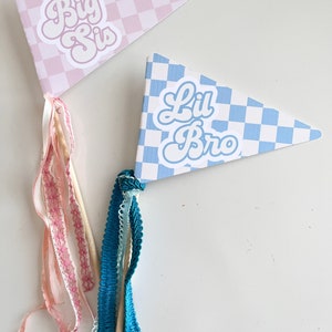 Big Brother/big Sister Pennant Flag Sibling Pennant Flag Big Brother ...