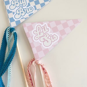 Big Brother/big Sister Pennant Flag Sibling Pennant Flag Big Brother ...