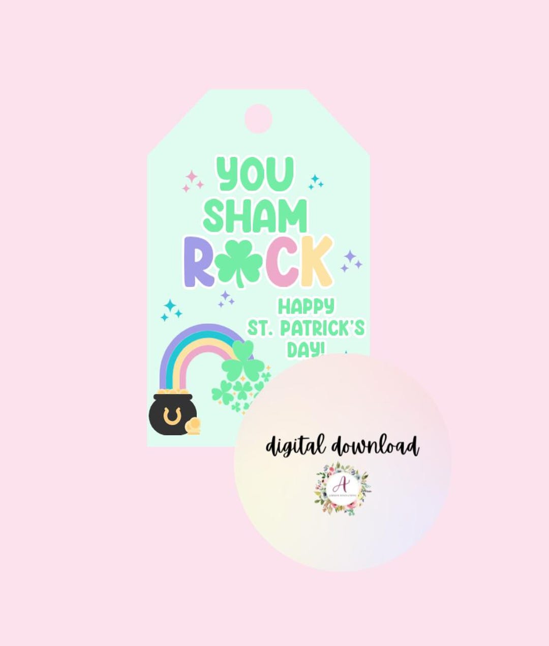 You Shamrock Gift Tag L PRINTABLE | St. Patrick's Day Gift Tag ...