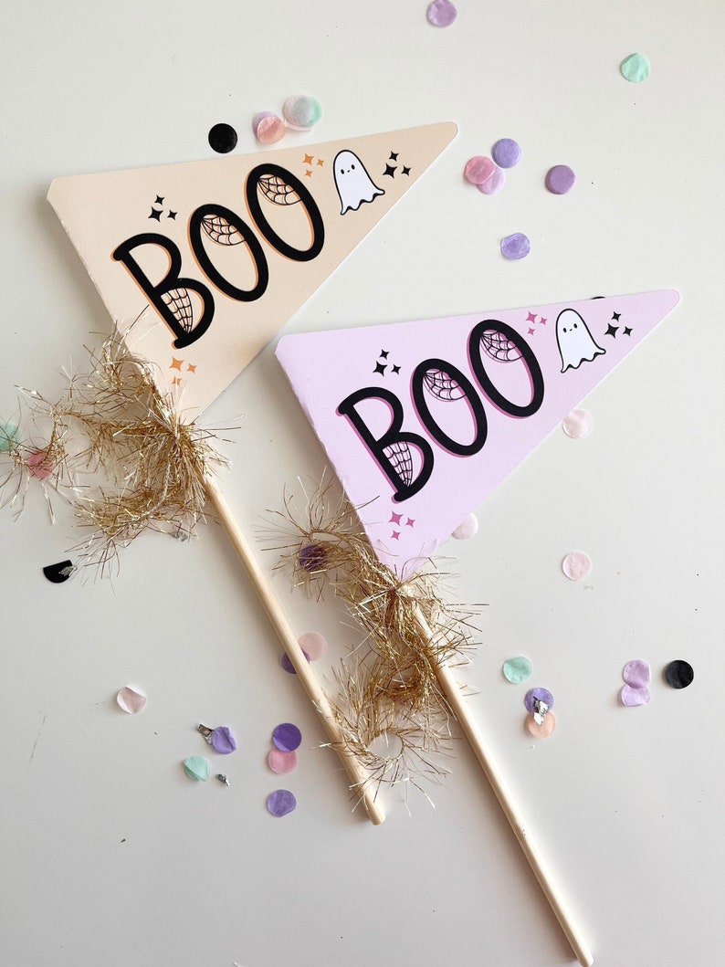 Boo Pennant Flag | Halloween Pennant Flag | Boo Basket Flag - Etsy