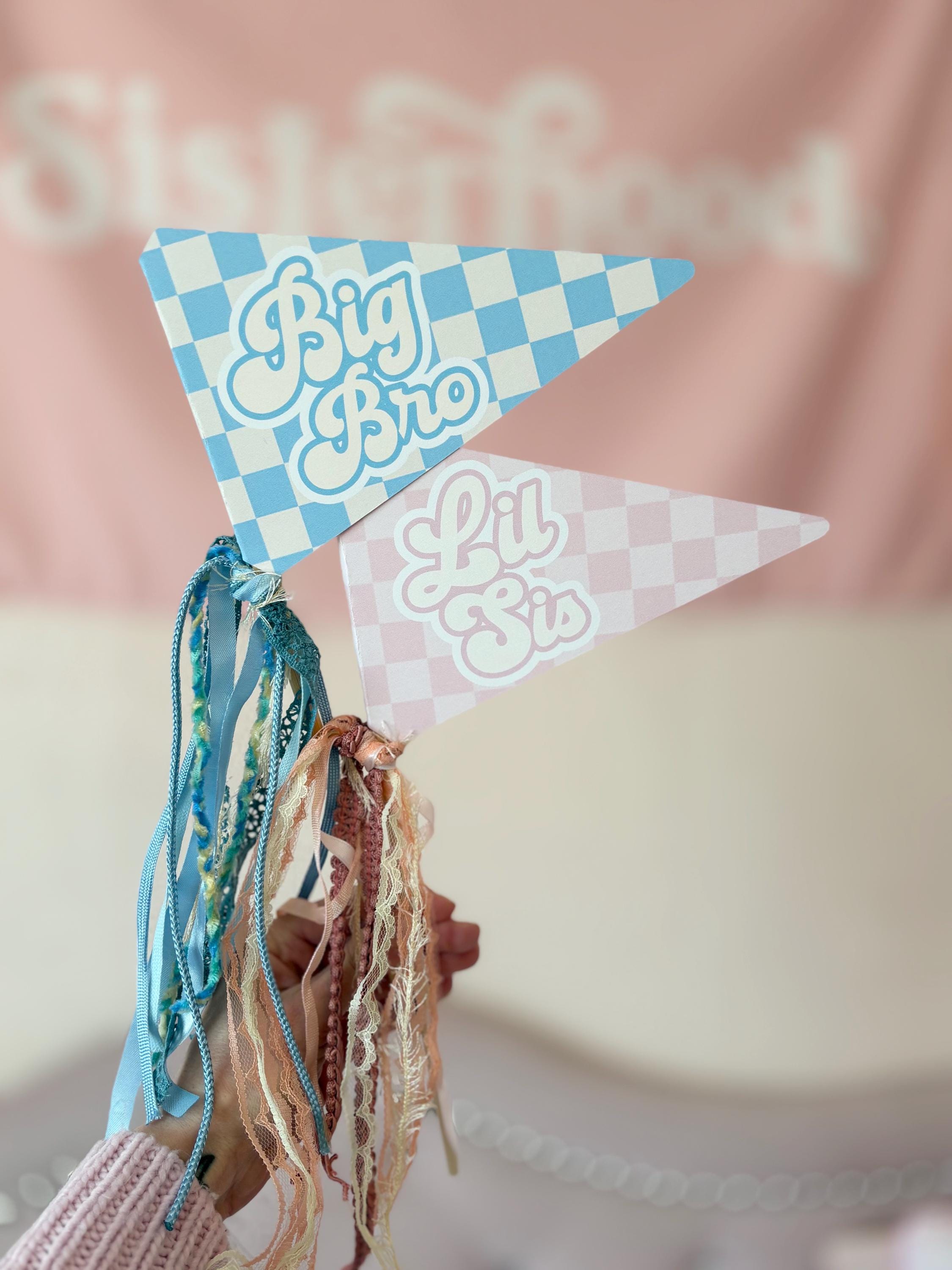 Big Brother/big Sister Pennant Flag | Sibling Pennant Flag | Big ...