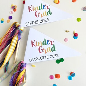 Kindergarten Graduation Pennant Flag Personalized Kids Pennant Flag ...