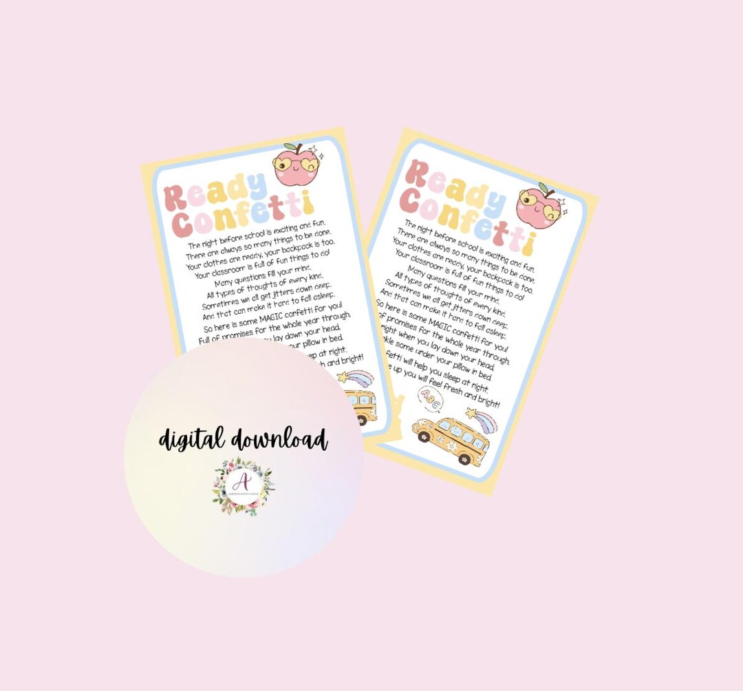 Ready Confetti Poem PRINTABLE | Ready Confetti PRINTABLE - Etsy