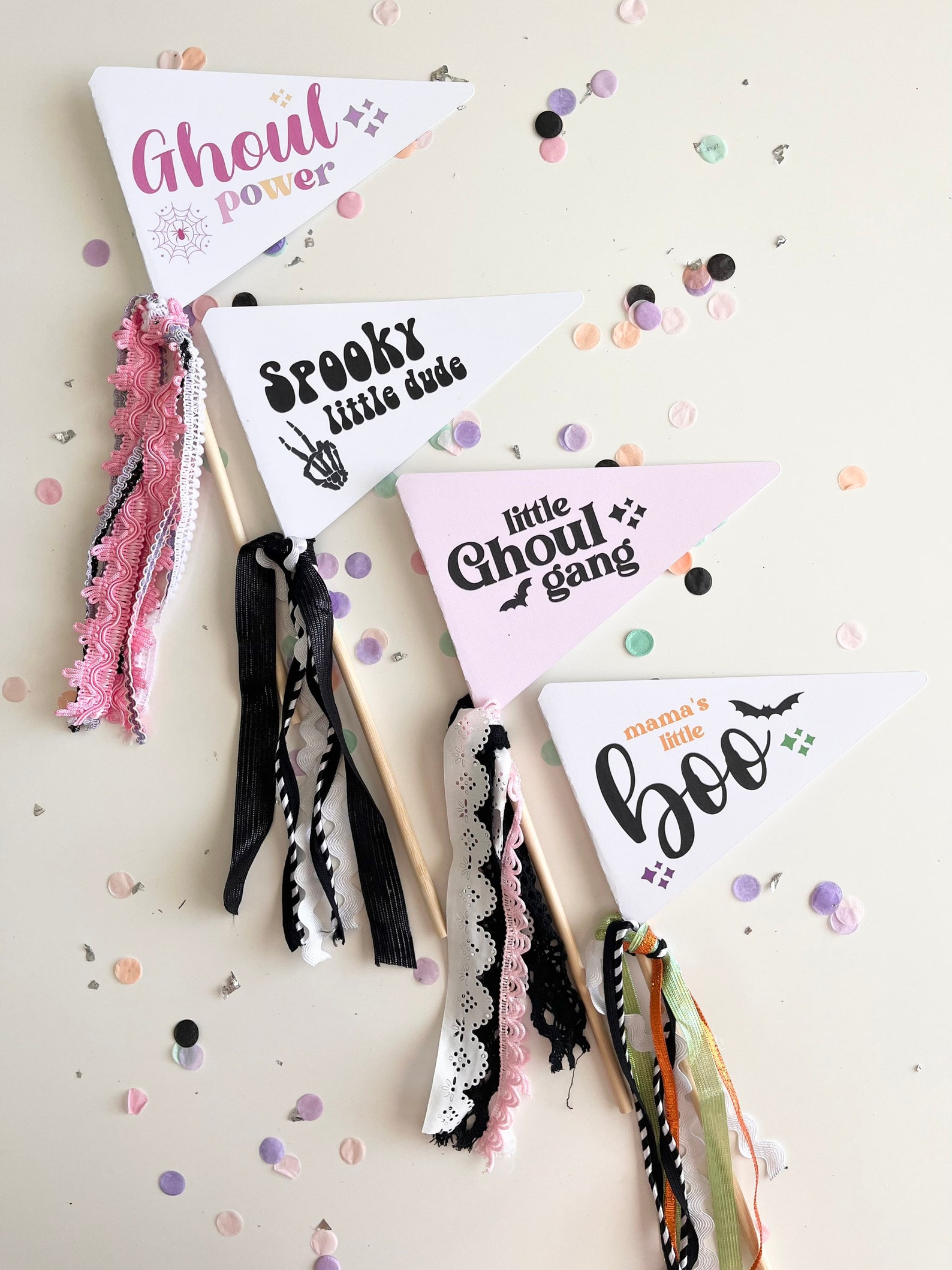 Ghoul Gang Pennant Flag Halloween Pennant Flag Boo Basket - Etsy