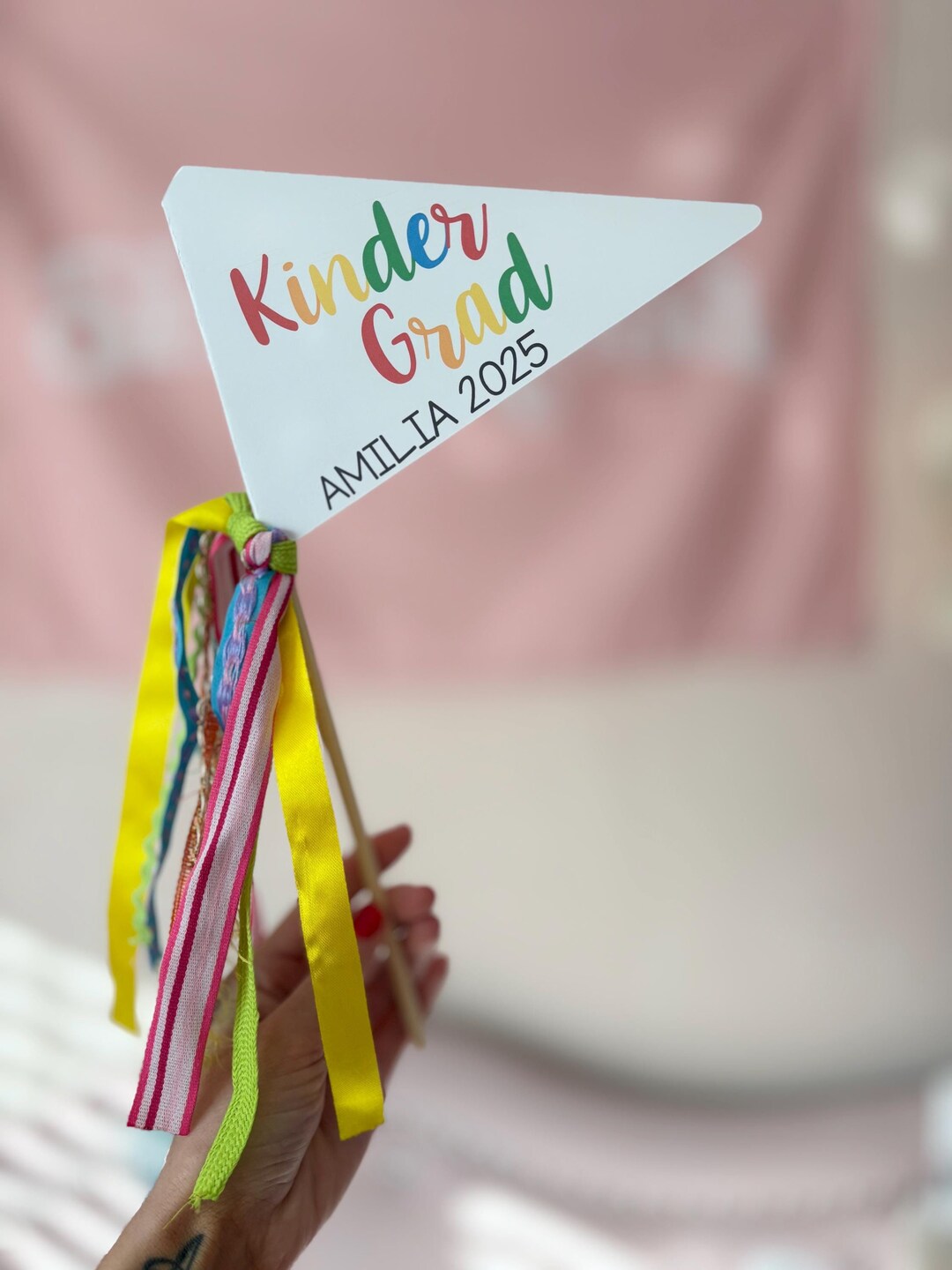 Kindergarten Graduation Pennant Flag | Personalized Kids Pennant Flag ...