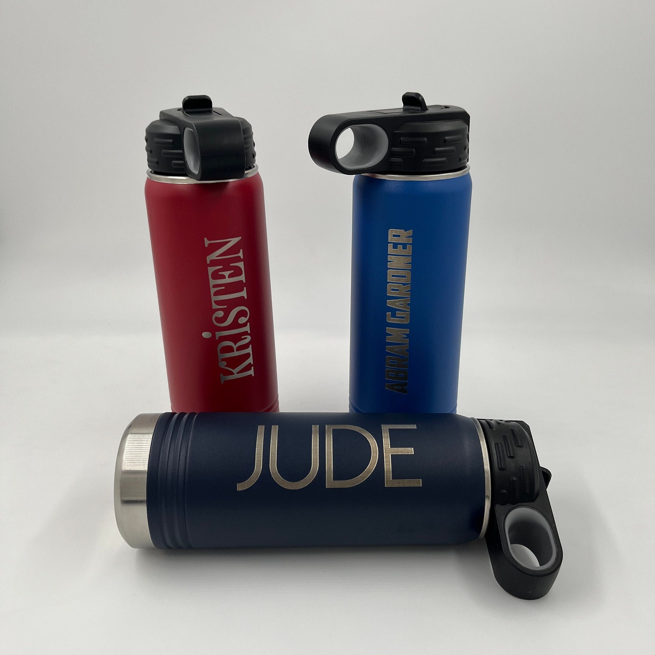 Personalized Laser Engraved Water Bottle With Custom Image Logo Text ...