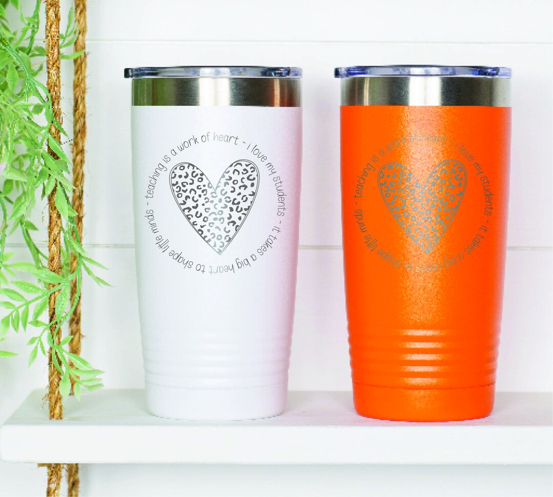 Teacher Leopard Print Art Teacher Custom Personalized 20oz Tumbler ...