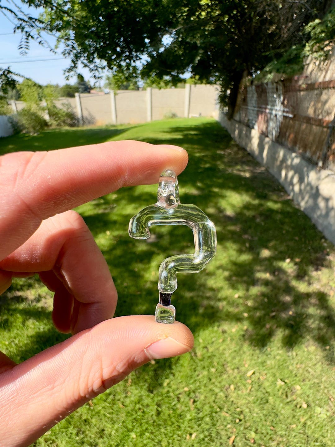 Tipper Question Mark Glass Pendant - Etsy
