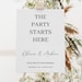 Modern Minimalist the Party Starts Here Sign Template, Printable the ...