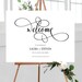 Calligraphy Welcome Sign Template, Simple Wedding Welcome Sign ...