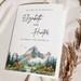 Mountain Forest Pine Tree Wedding Program & Timeline Template, Foldable Wedding Program ...