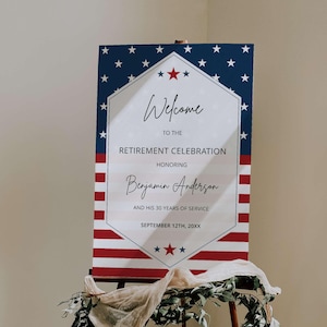 Retirement Party Welcome Sign Template, Editable Retirement Sign ...