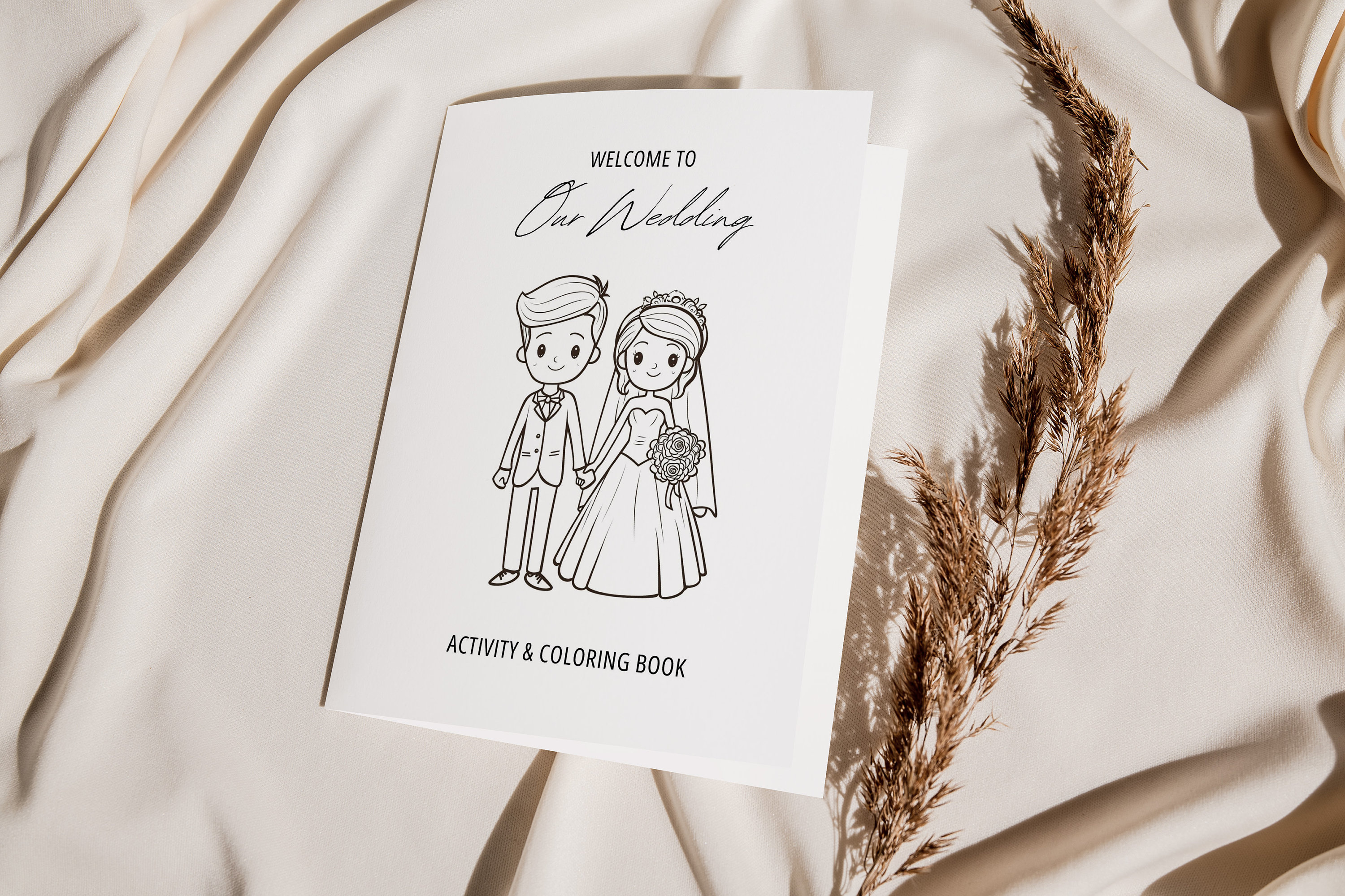 Kids Wedding Activity Book, Printable Coloring Book, 22 Wedding ...
