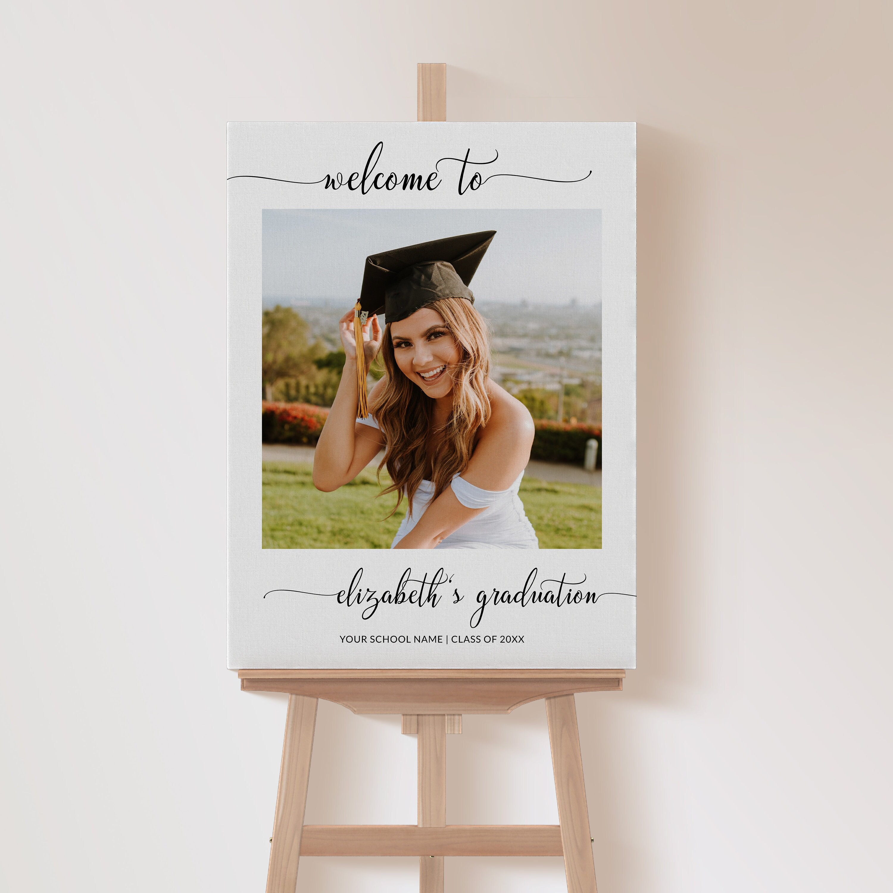 Editable Photo Graduation Party Welcome Sign Template, Printable ...