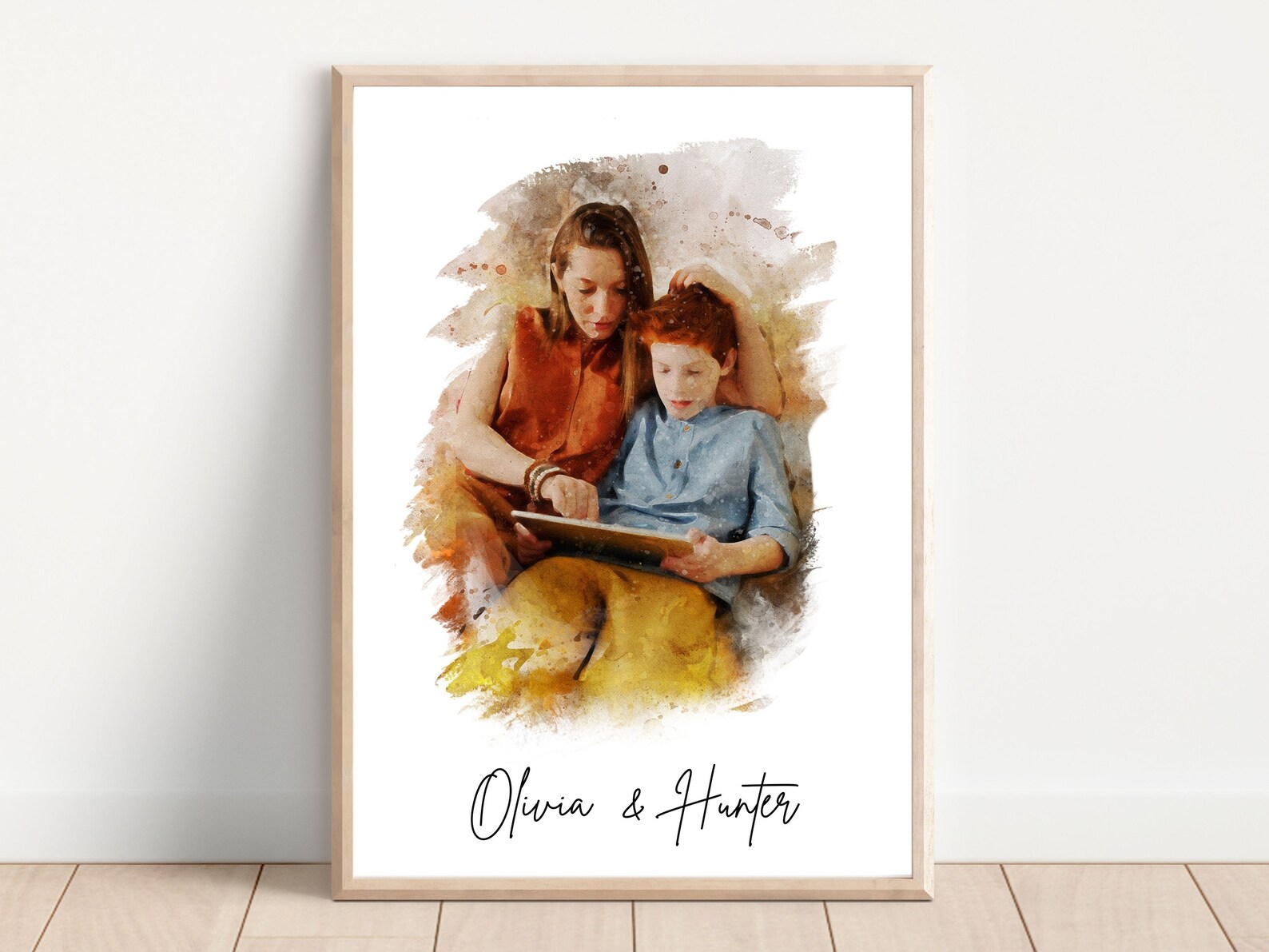 Custom Mother Portrait From Photo, Mothers Day Painting, Best Mom Ever ...