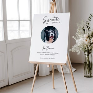 Dog Signature Drink Sign Template Pet Printable Signature - Etsy