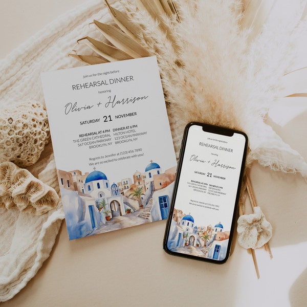 Greek Dinner Party Invitations - Etsy