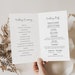 Modern Wedding Program & Timeline Template With Icons, Foldable Wedding Program, Printable ...