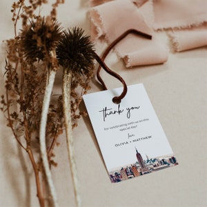 New York City Thank You Favor Gift Tags Template, Wedding Thank You ...