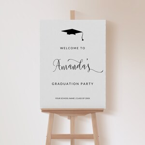 Modern GRADUATION Welcome Sign Template Editable Graduation Sign ...