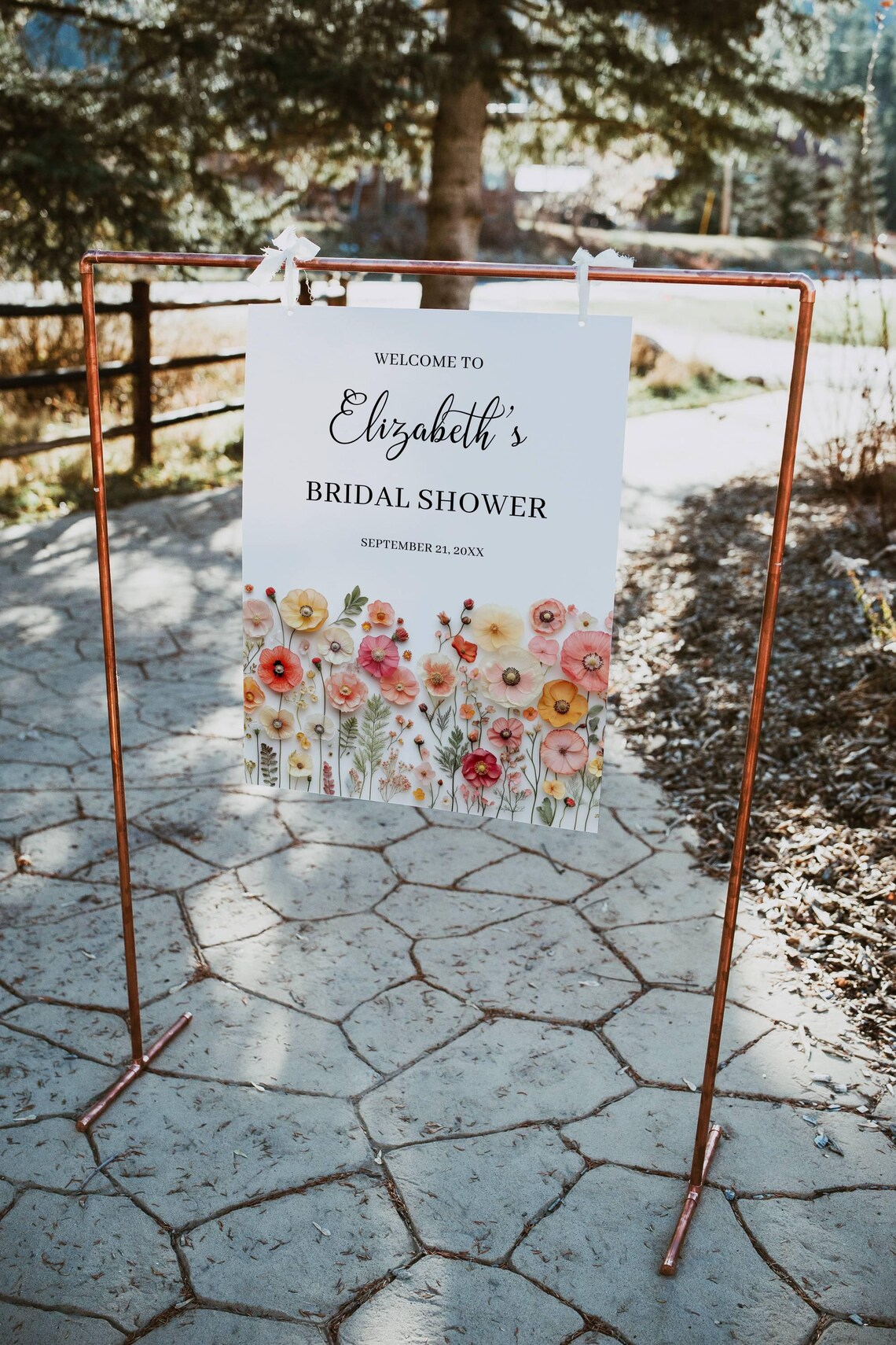 Editable Wildflower Welcome Sign Template, Printable Bridal Shower ...