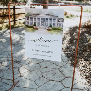 Watercolor Wedding Venue Welcome Sign Template, Event Welcome Sign ...