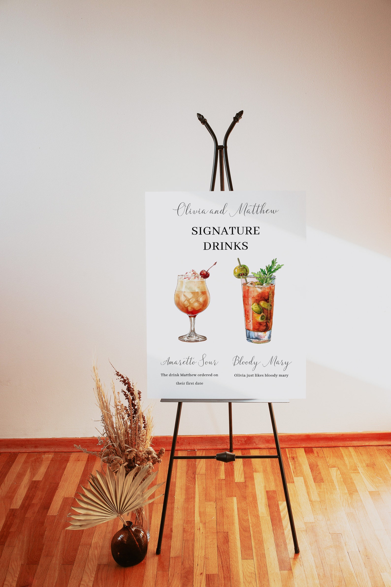 Printable Signature Cocktails Sign Template, Wedding Signature Drinks ...