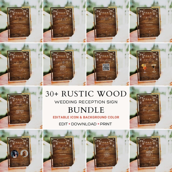 Rustic Wedding Signs - Etsy