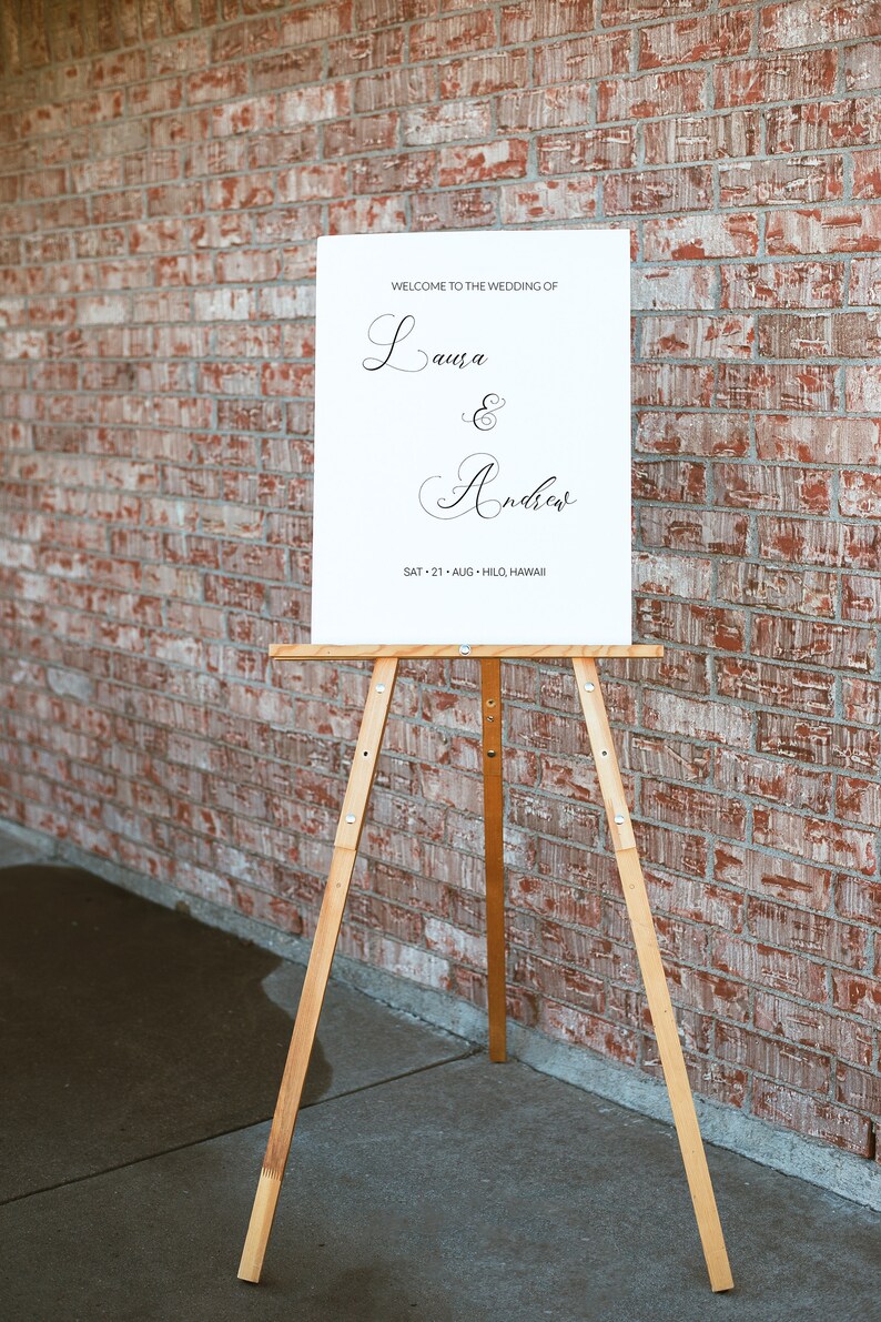 Minimal Wedding Welcome Sign Template Event Welcome Sign - Etsy