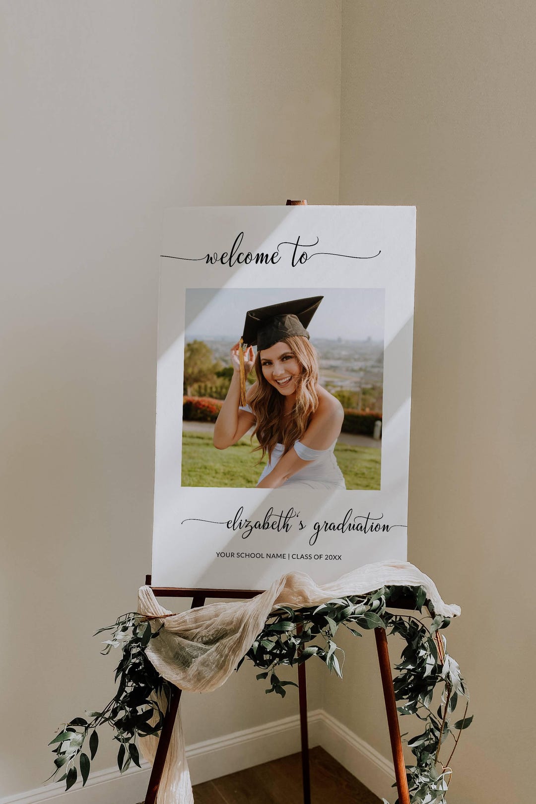 Editable Photo Graduation Party Welcome Sign Template, Printable ...