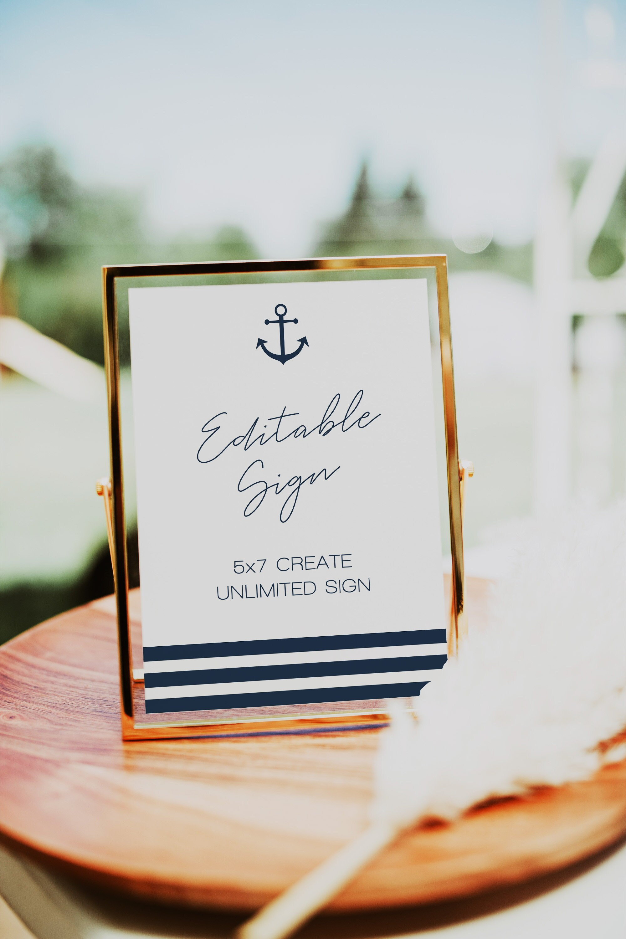 Nautical Wedding Food Signs