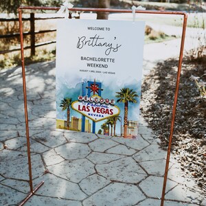 Vegas Bachelorette Weekend Welcome Sign Template, Printable Casino ...
