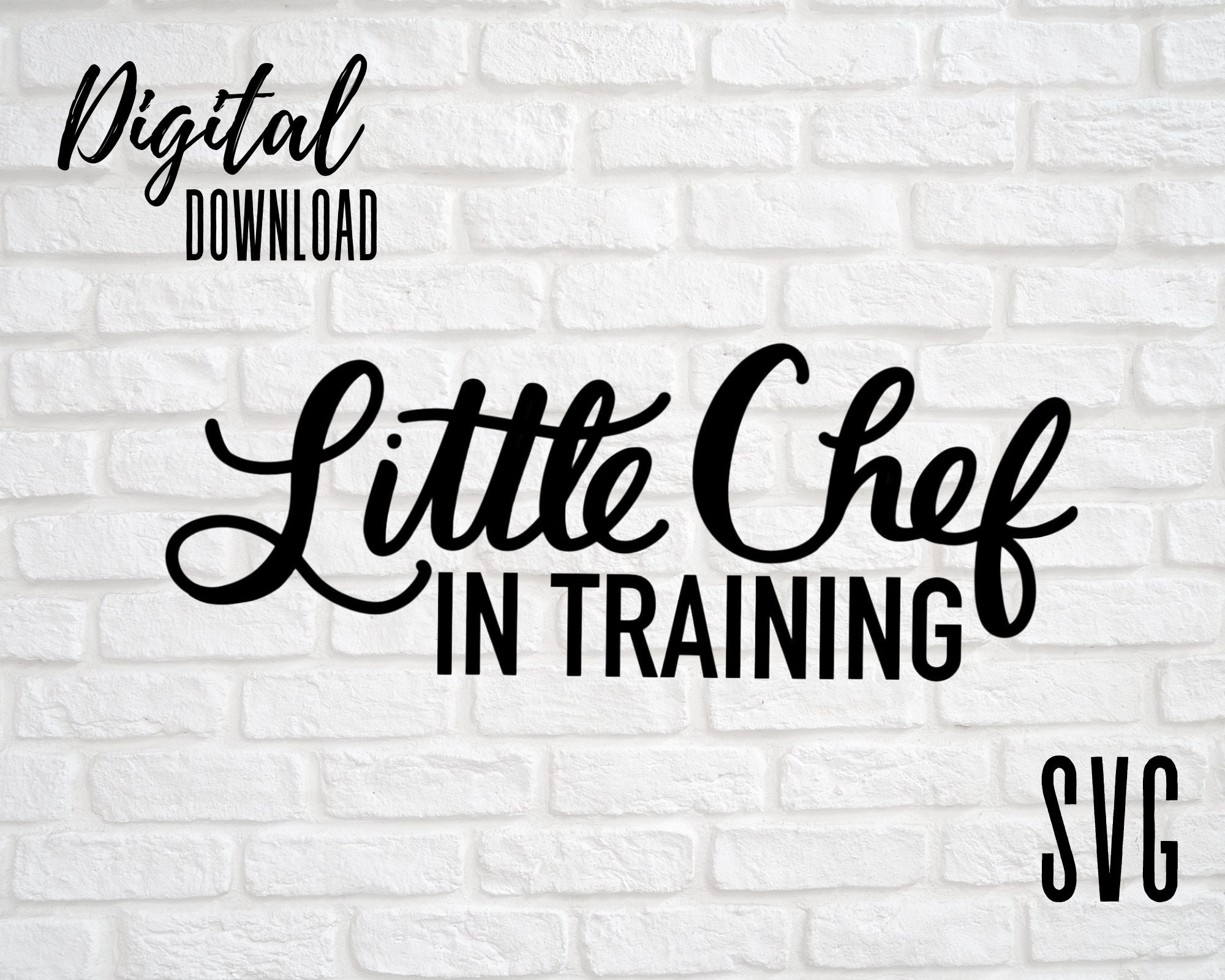 Papercraft Little Chef In Training Instant Digital Download SVG File ...