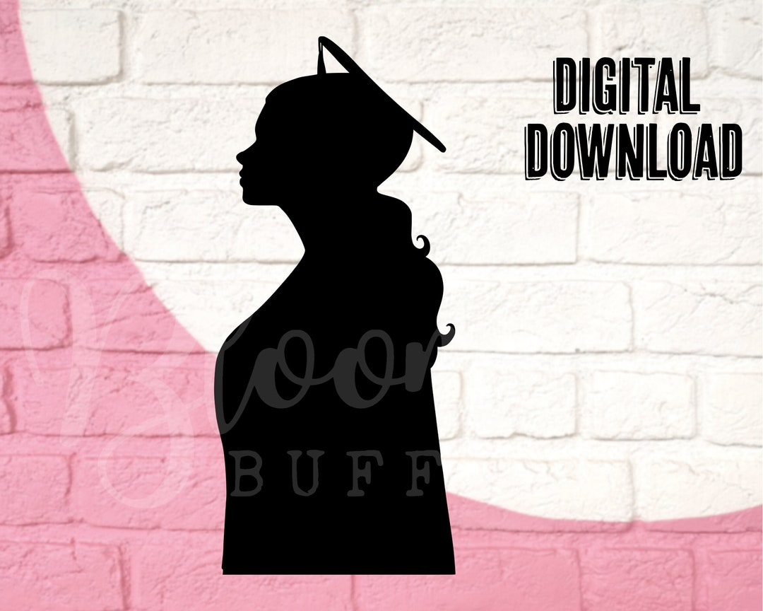 Graduation Profile Silhouette 2 SVG Instant Digital Download - Etsy
