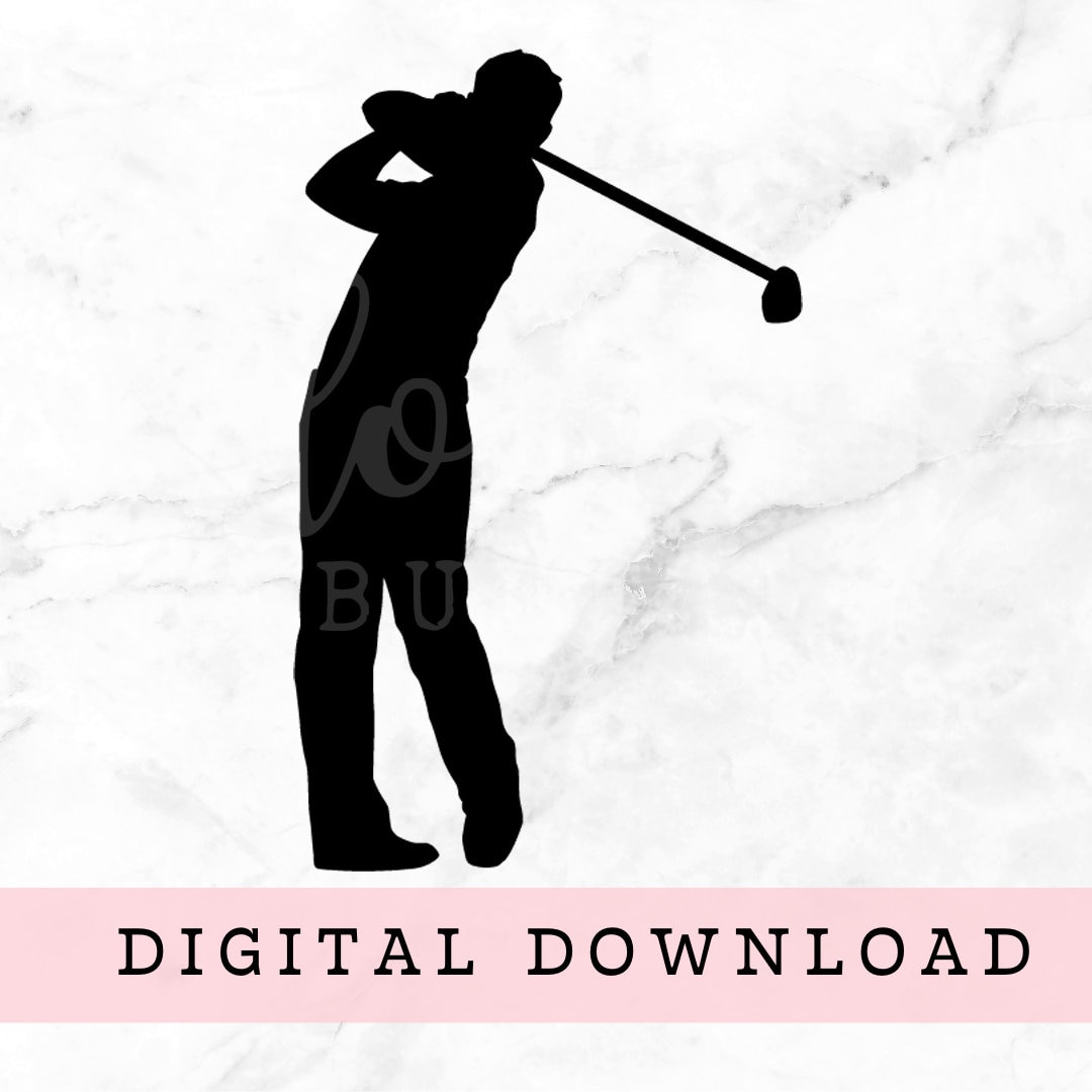 Golfer Silhouette SVG, Golf Swing SVG, Golf Tshirt Design, Golfing Dad ...
