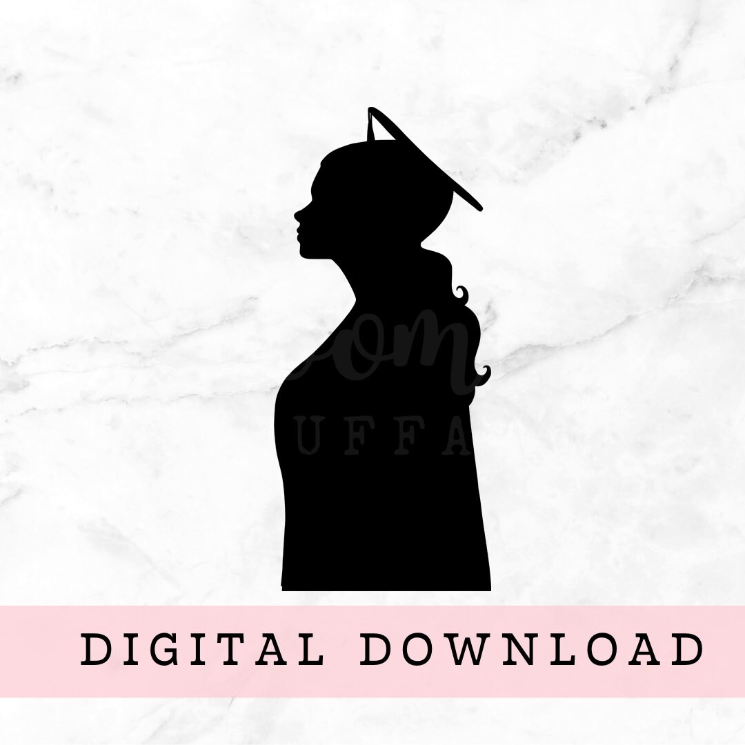 Graduation Profile Silhouette 2 SVG Instant Digital Download - Etsy