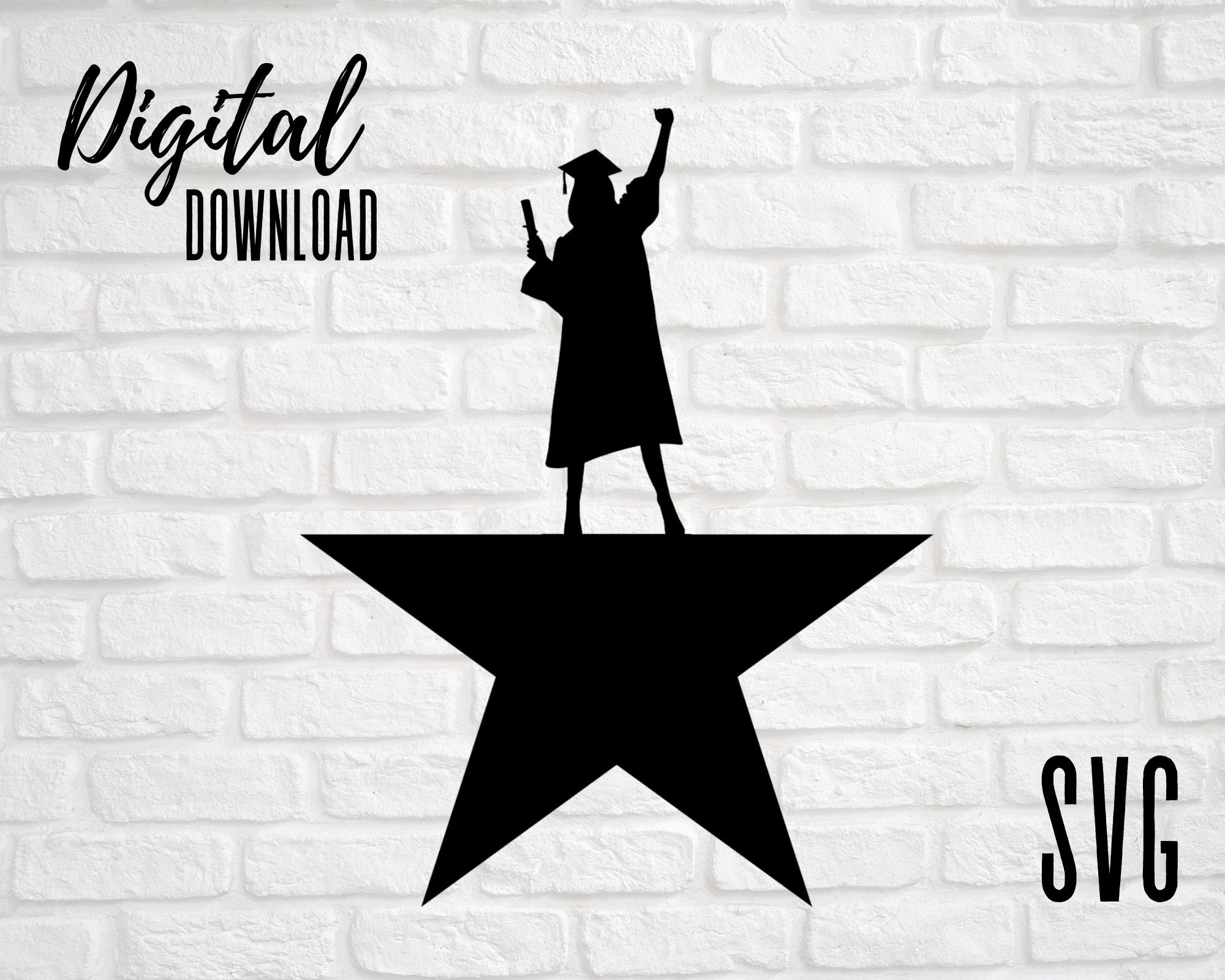 Star Graduate Silhouette Instant Download SVG File | Etsy