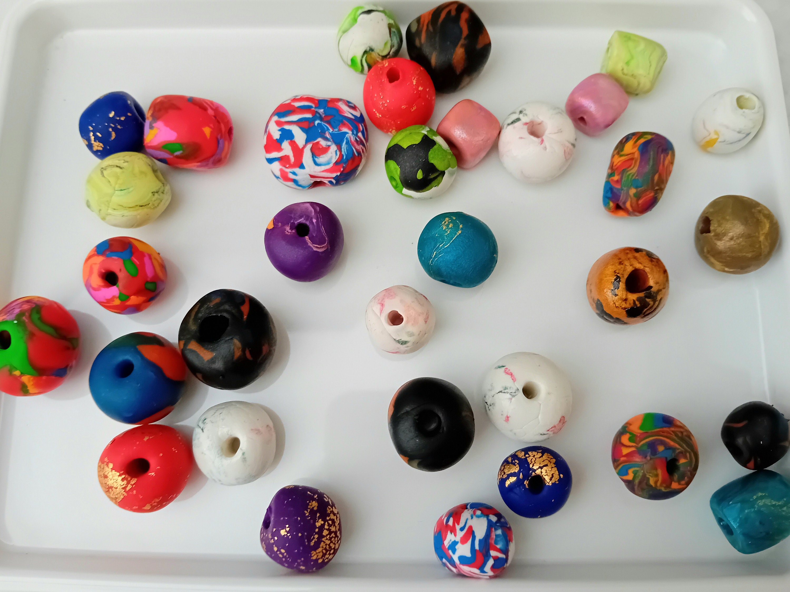 The Venerable Bead Mixed Packs of Polymer Clay Beads for Crafts and ...