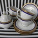 Vintage 1960's Eschenbach Tea Cups and Sugar Bowl. White With Cobalt ...