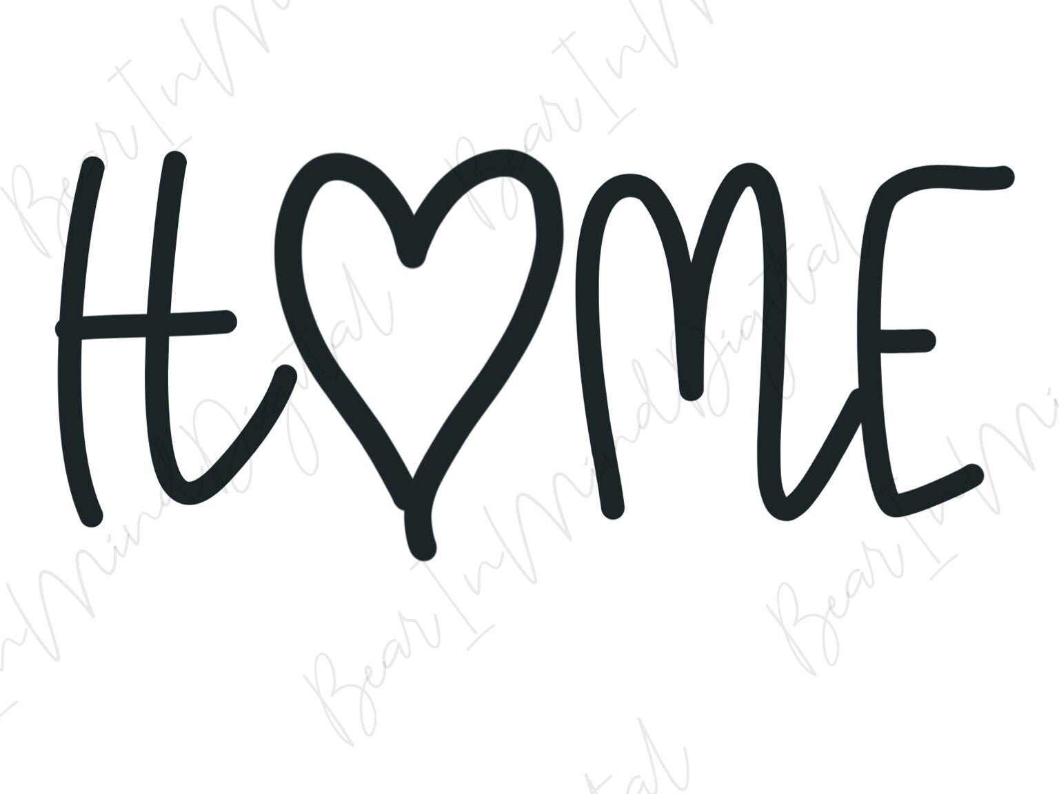 Home with a Heart SVG File Instant Download for Circuit or | Etsy