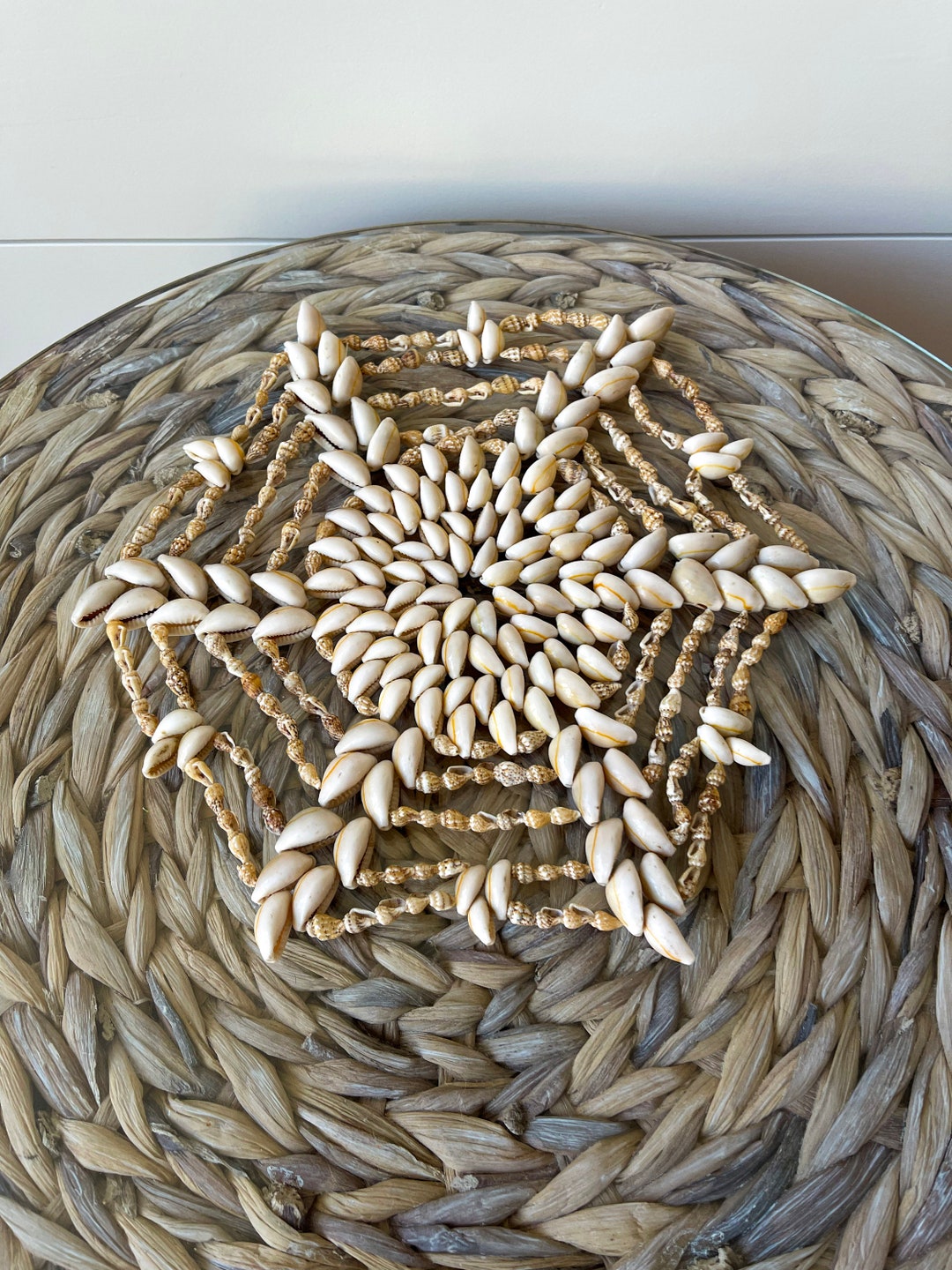 Large Vintage Seashell Doily Real Shell Trivet Beach - Etsy