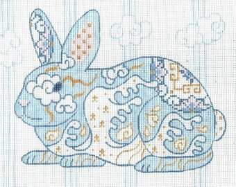 Rabbit Needlepoint | Etsy